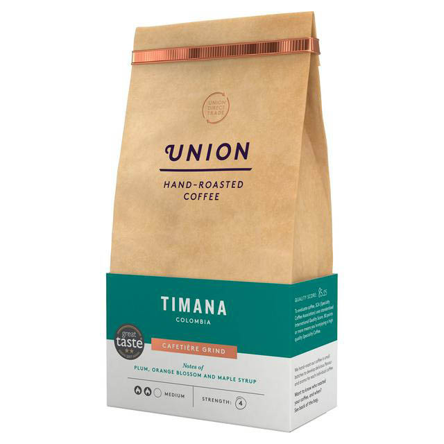 Union Hand Roasted Colombian Timana Ground Coffee (strength 4 ) 200g ...