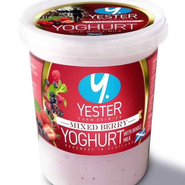 Yester Farm - Whole Milk Yoghurt with Mixed Berries 500g - Farmers Fayre